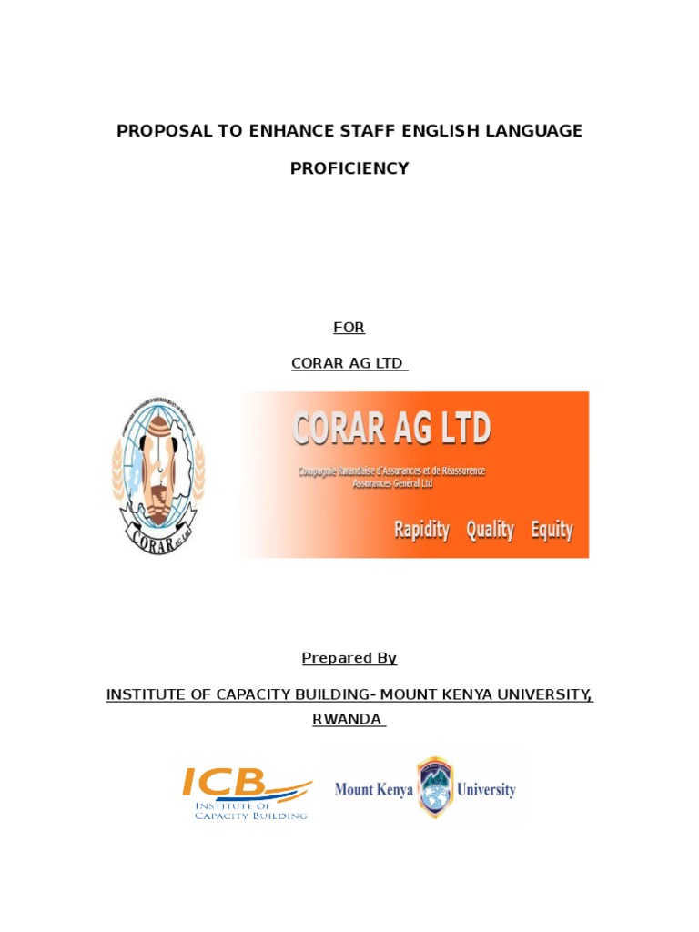 English Proficiency Training Proposal | PDF | English Language ...