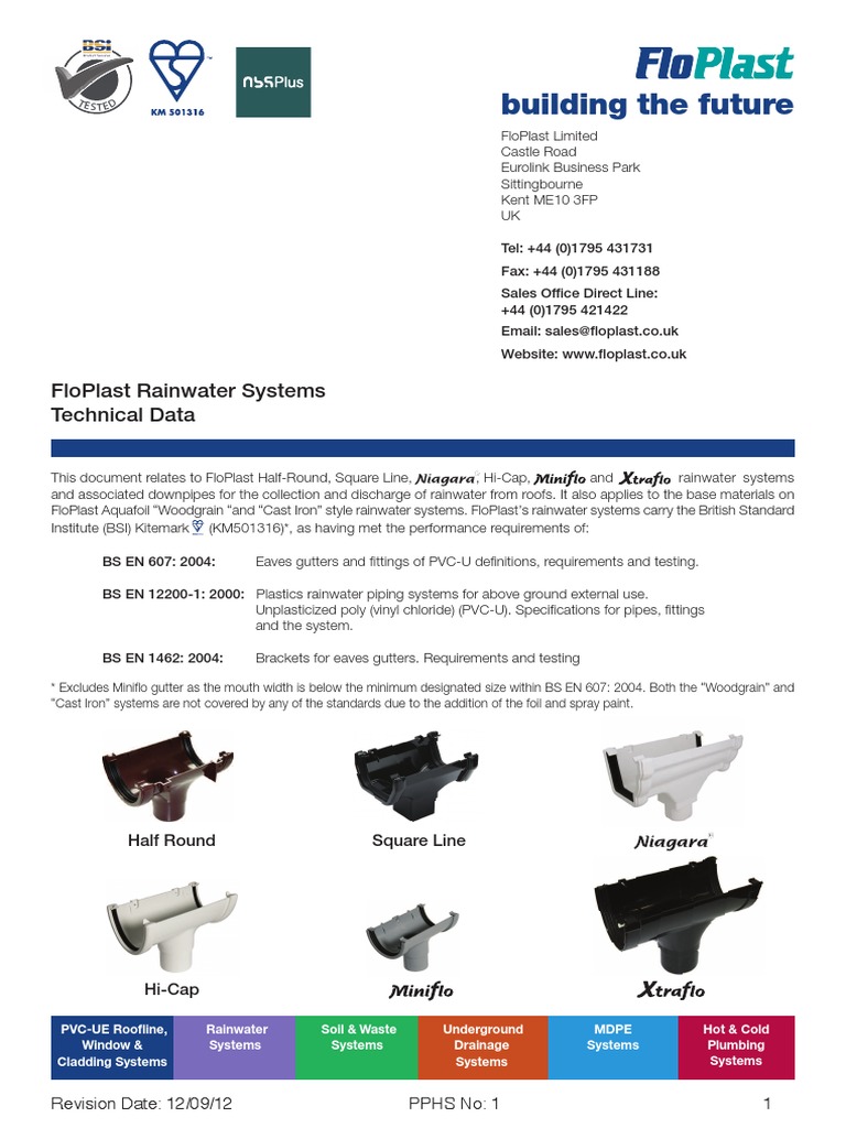 Rainwater Technical Data Sheet | PDF | Pipe (Fluid Conveyance) | Paint