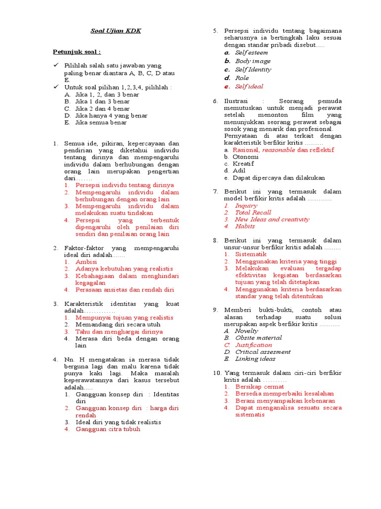 Soal KDK | PDF