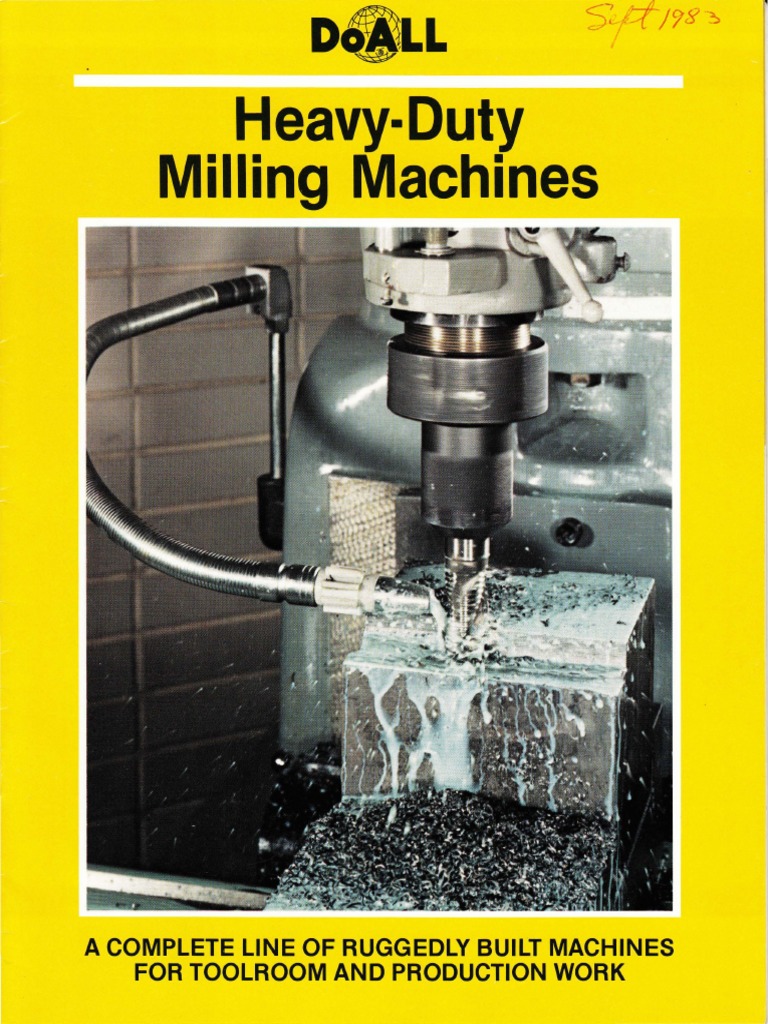 DoAll Milling Machine Brochure | PDF | Numerical Control | Equipment
