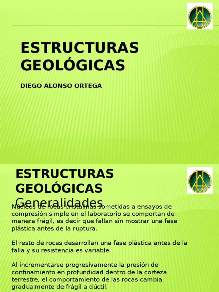 Estructuras Geologicas. | PDF | Falla (geología) | Roca (geología)