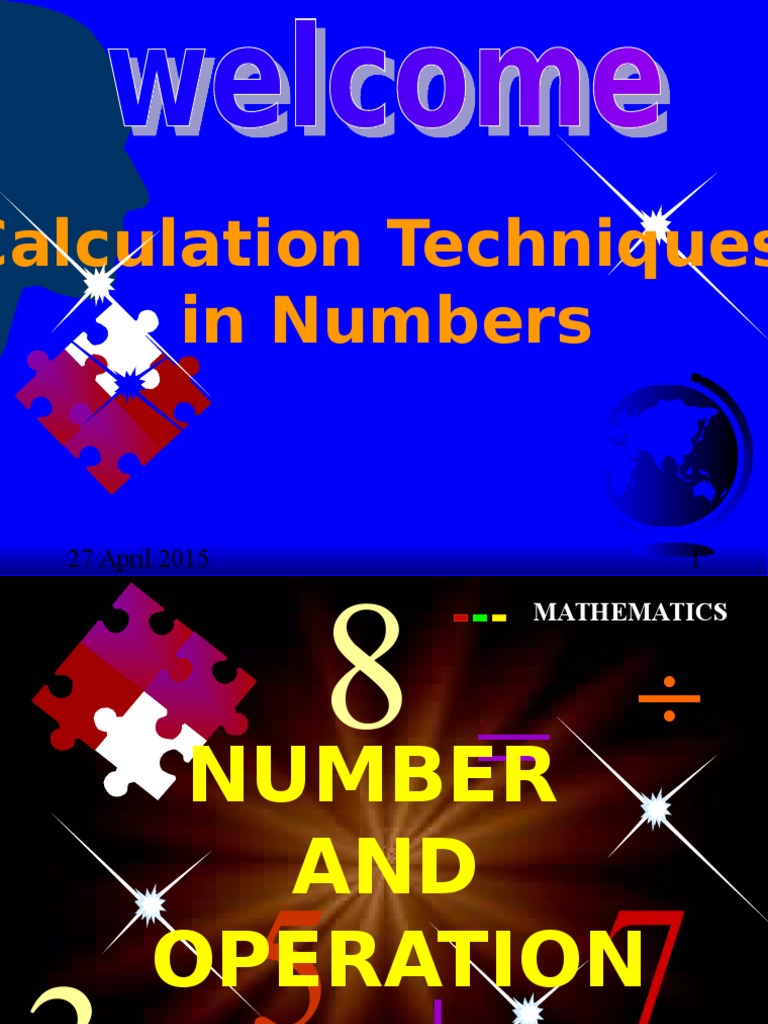 Calculation Techniques in Numbers | PDF | Multiplication | Arithmetic