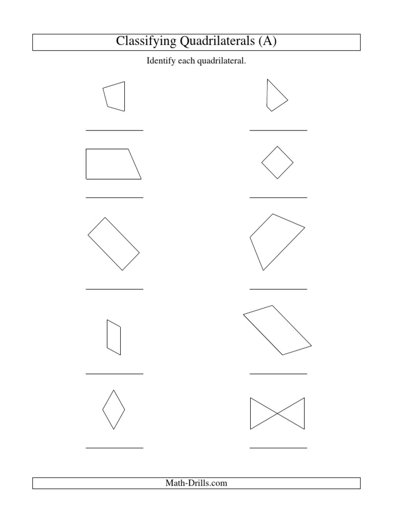 Quadrilaterals Classify 001 | PDF