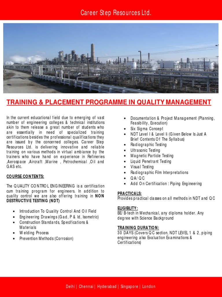 Qa Qc Pdf Pdf Nondestructive Testing Engineering
