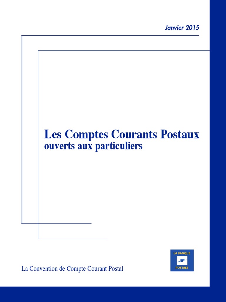 Convention de Compte CCP La Poste France | PDF | Chèque | Crédit (Finance)