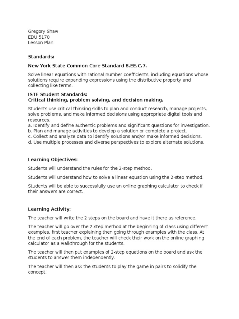 Lesson Plan | PDF | Lesson Plan | Critical Thinking