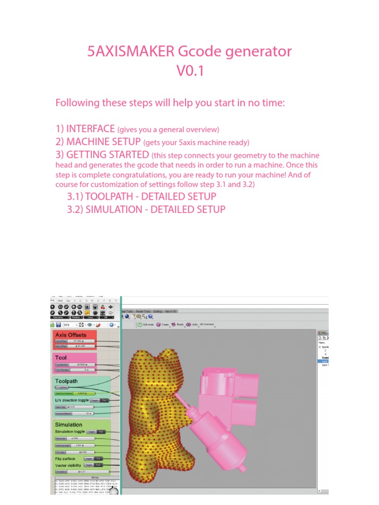 5AXISMAKER Gcode Generator Guide | PDF | Simulation | Curve