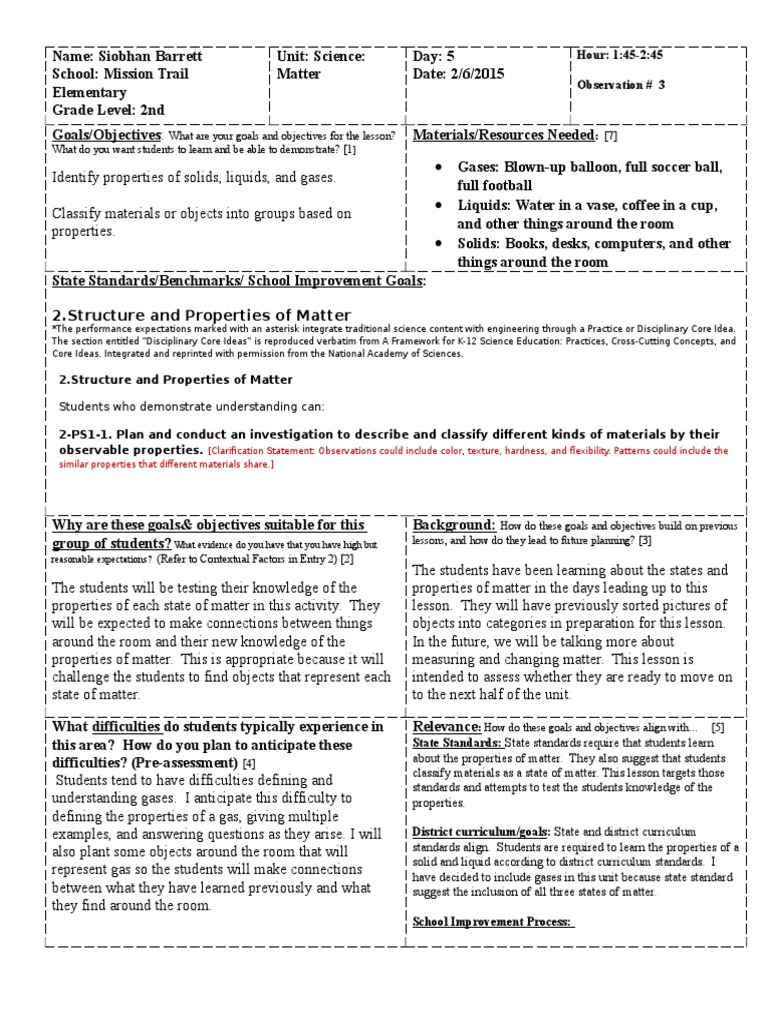 Scavenger Hunt Lesson Plan | PDF | Educational Assessment | Matter