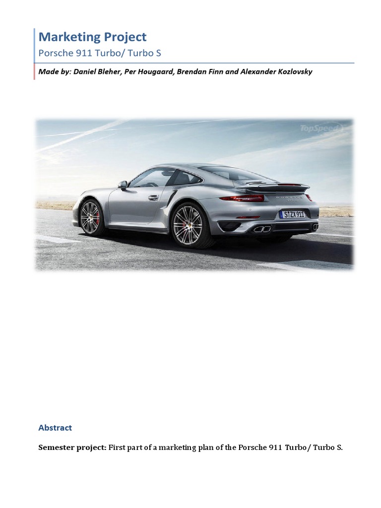 Porsche 911 Turbo Marketing Strategy | PDF | Swot Analysis | Wheeled ...