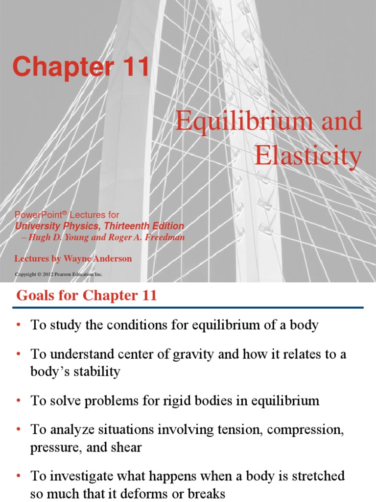 Equilibrium and Elasticity: Powerpoint Lectures For | PDF | Deformation ...