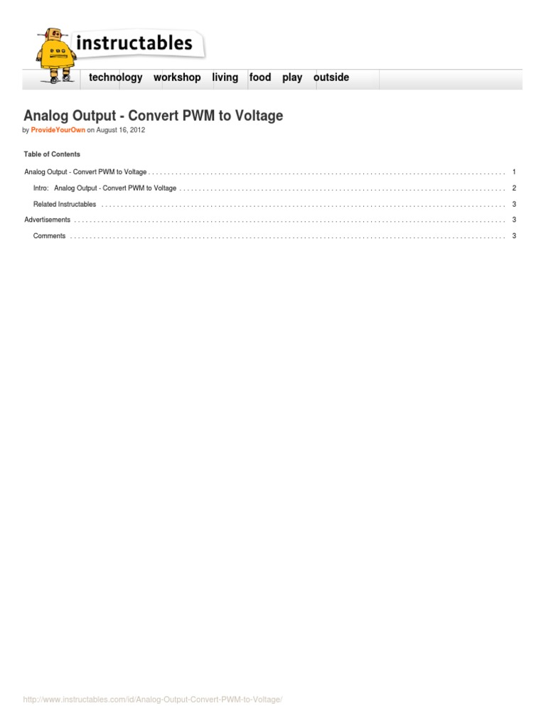 Analog Output Convert PWM To Voltage | PDF | Analog To Digital ...