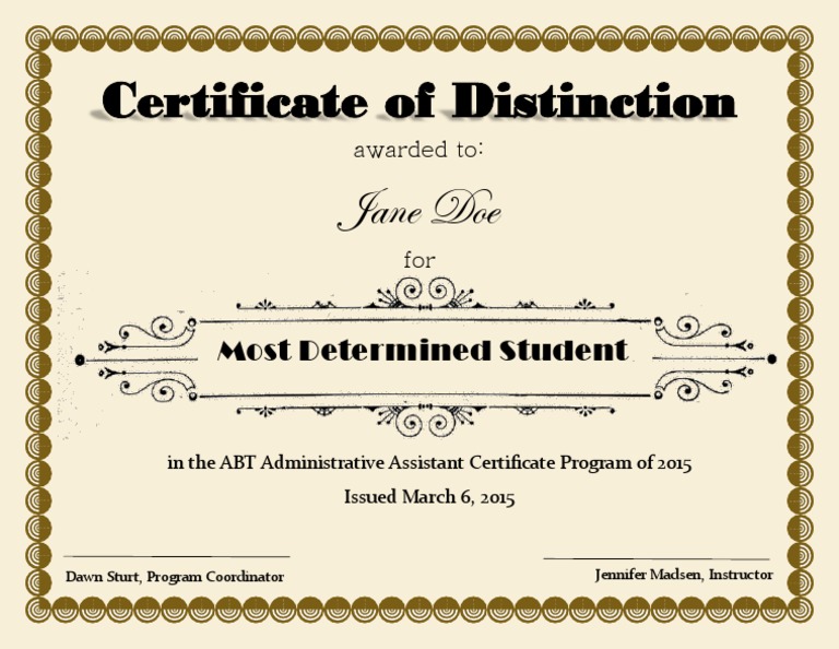 Classmate Certificate | PDF