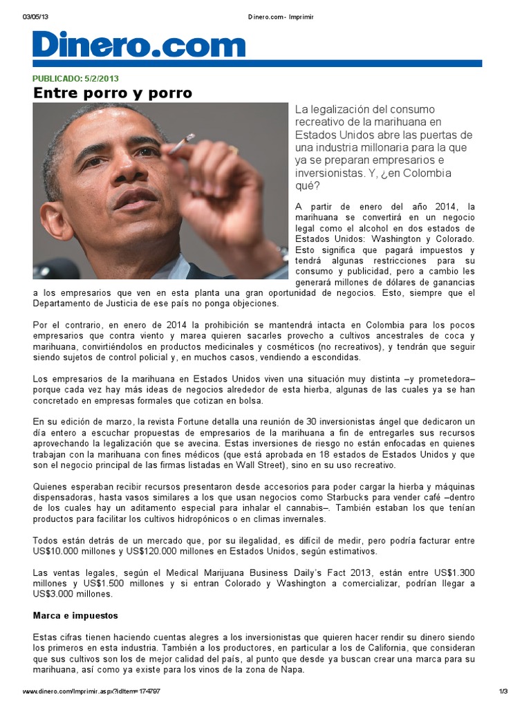 Entre Porro y Porro | PDF | Cannabis (Droga) | Euro