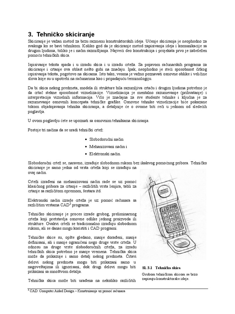 Tehnicko Skiciranje | PDF