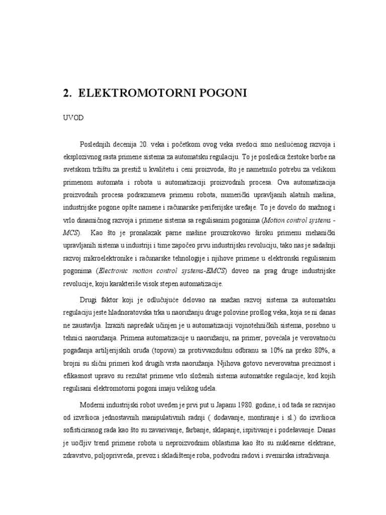 Elektricni Aktuatori, DC Motori | PDF