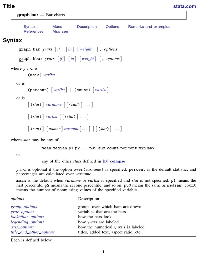 Stacked Bar Graph Stata | PDF | Chart | Mean