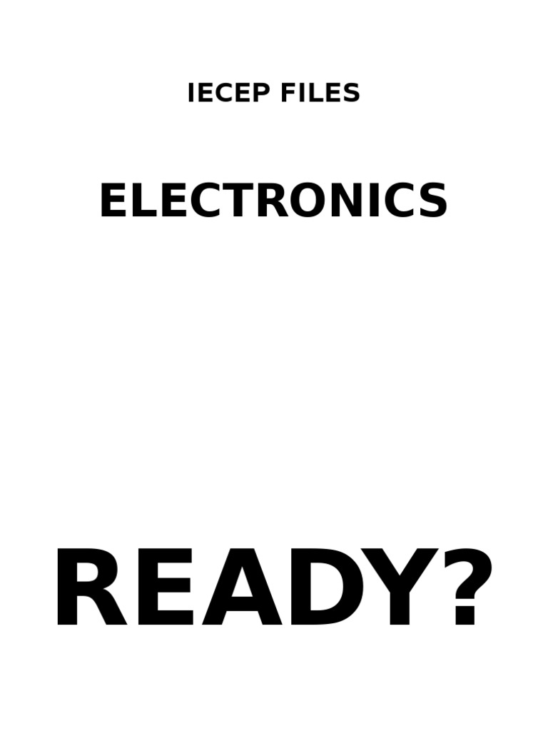 Iecep Elex | PDF | Amplifier | Diode