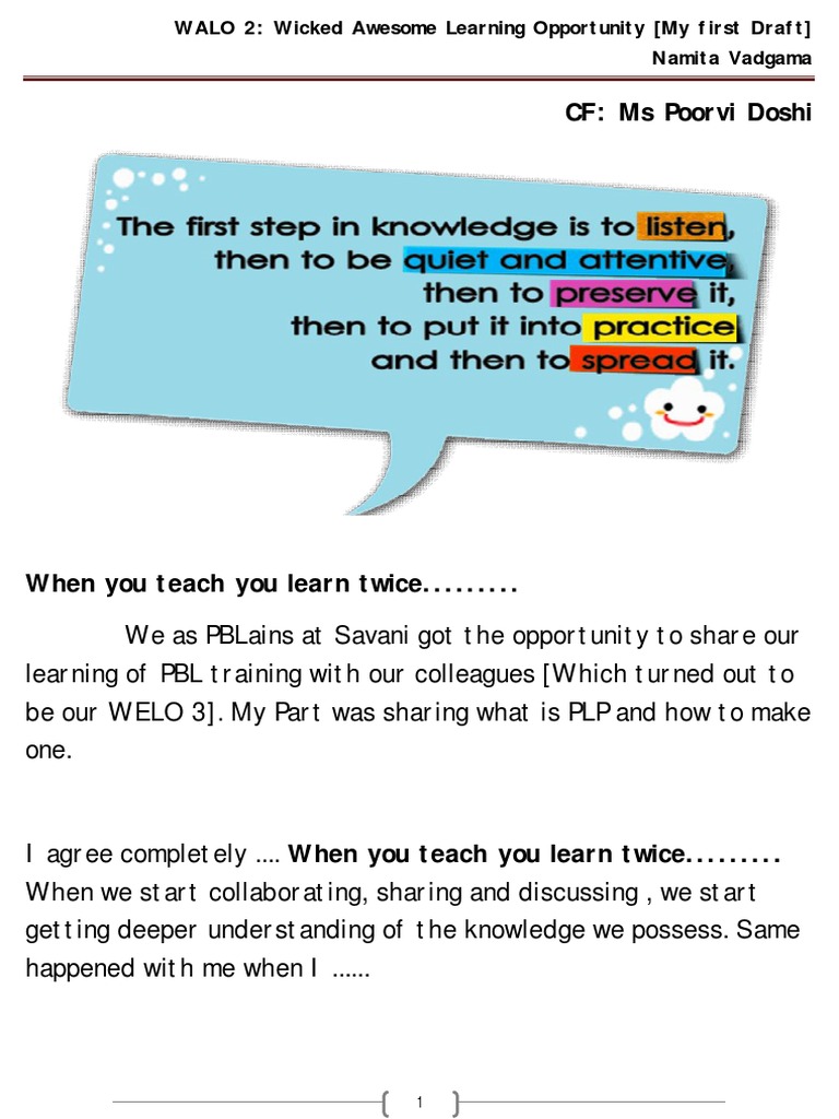 Walo 2 | PDF | Educational Assessment | Learning