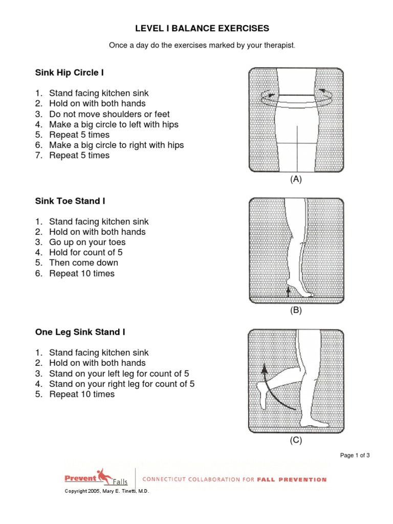 Balance Exercises (Tinetti) | PDF | Foot | Sports