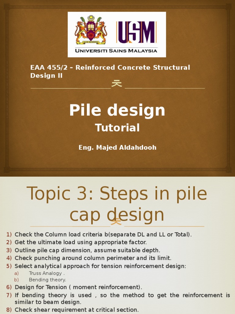Pile Cap Design and Reinforcement Guide | PDF | Deep Foundation | Bending