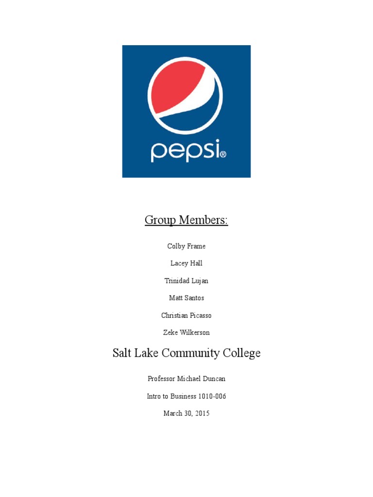 PepsiCo Business Overview and Analysis | PDF | Pepsi Co | Pepsi
