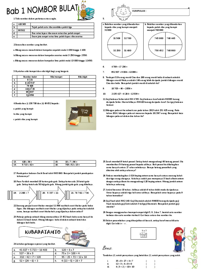 Matematik Tingkatan 1 | PDF