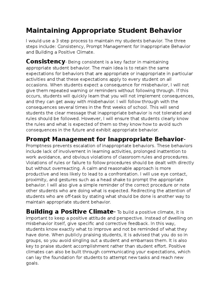 Managing Student Behavior Effectively | PDF | Behavior | Cognition