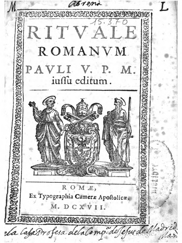 Rituale Romanum 1614 | PDF