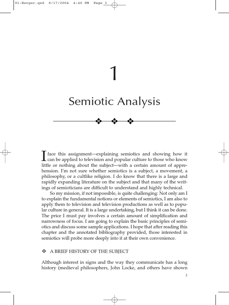 Semiotic Analysis | PDF