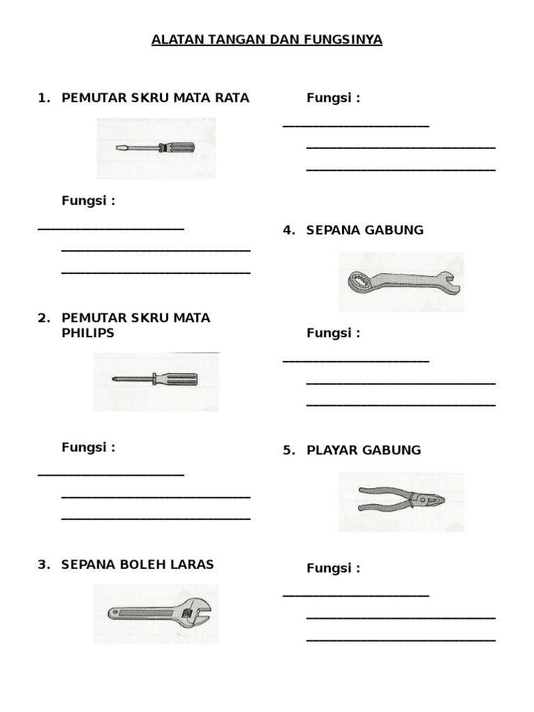 Alatan Tangan Dan Fungsinya | PDF