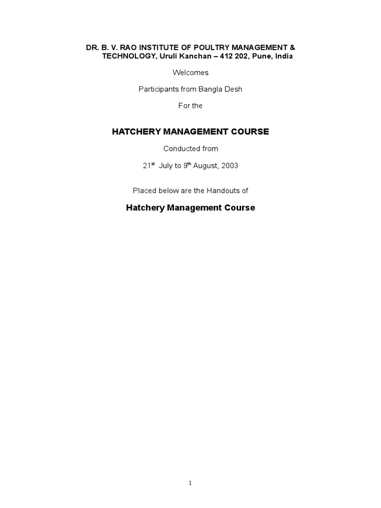 Hatchery Management | PDF | Poultry Farming | Broiler