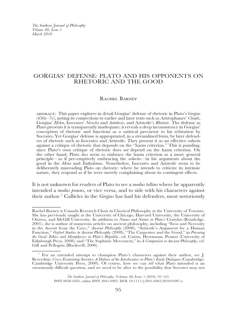 Gorgias | PDF | Rhetoric | Plato