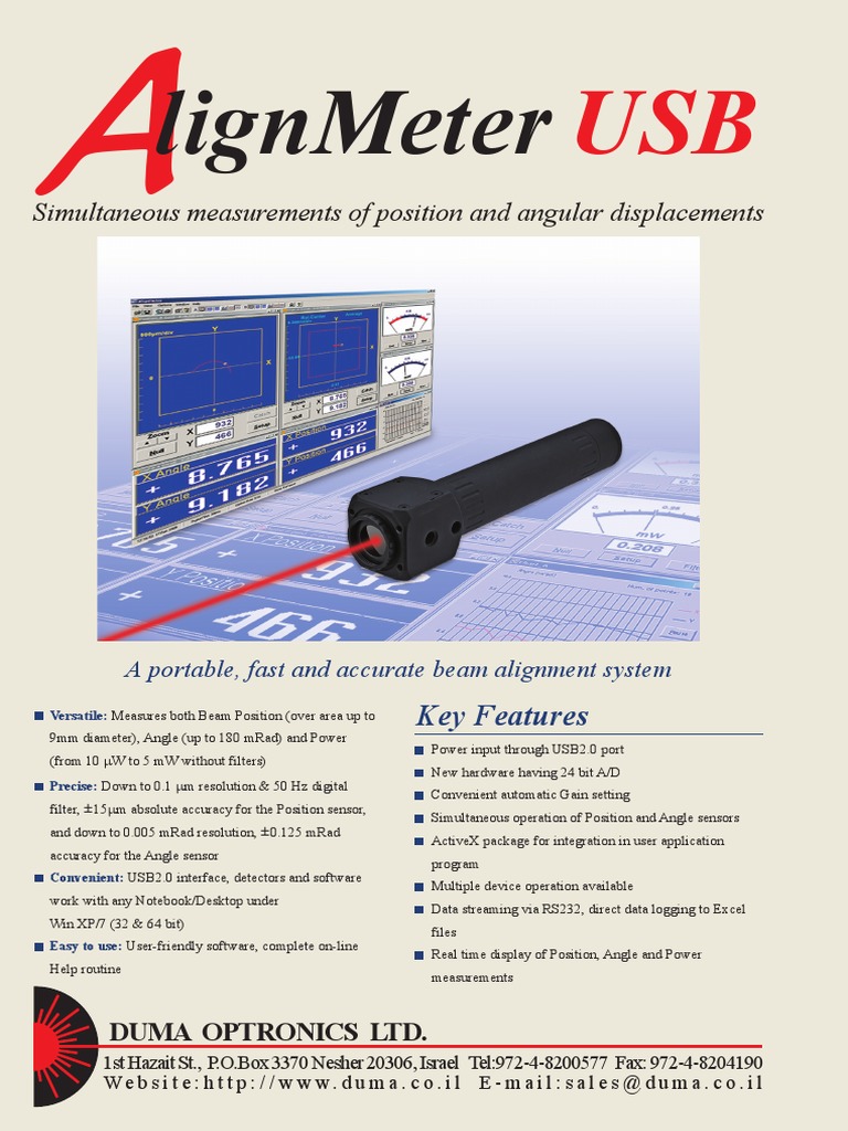 Align Meter Usb 2010 011 | PDF | Lens (Optics) | Optical Filter