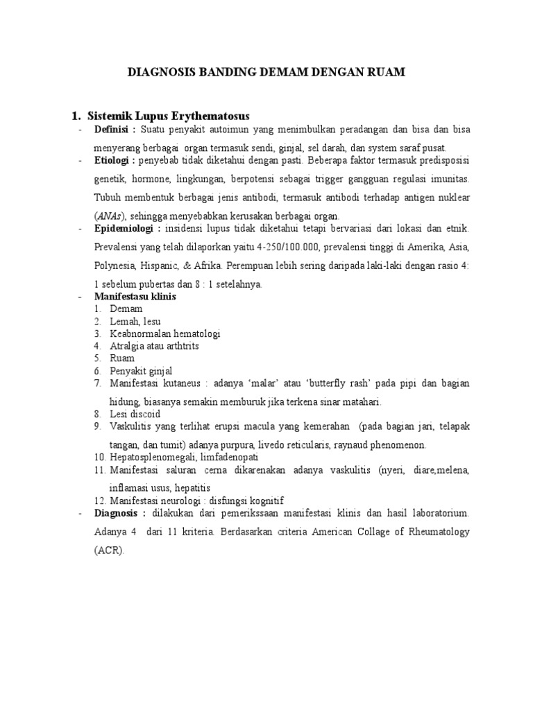 Diagnosis Banding Demam Dengan Ruam | PDF