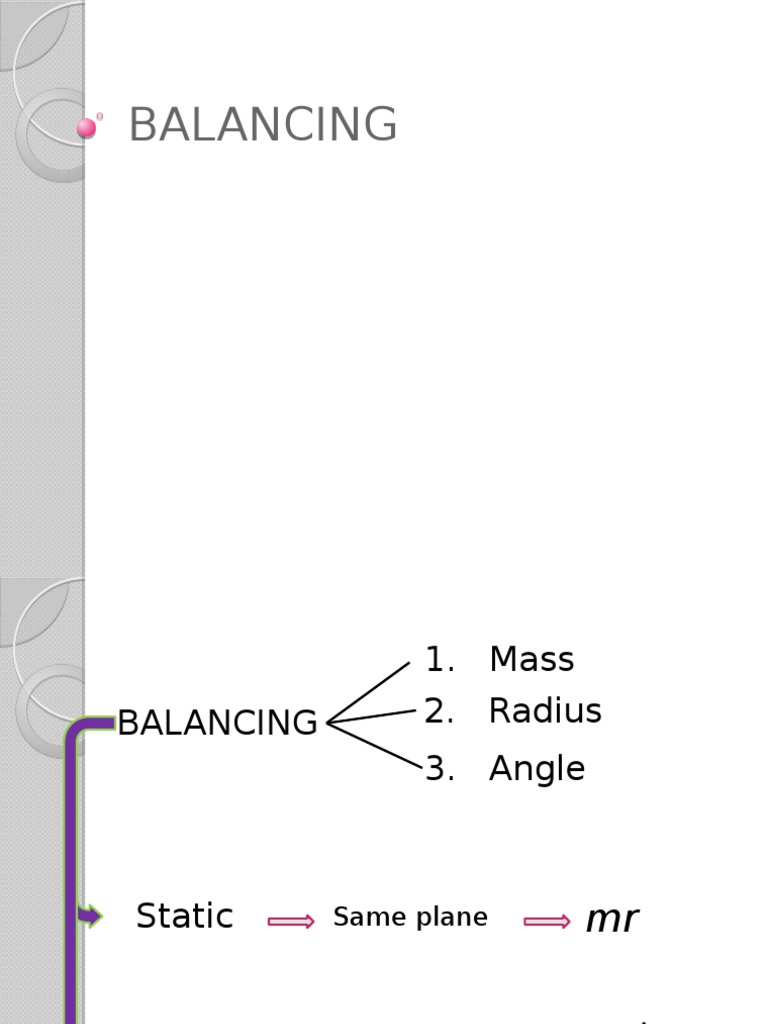 JJ311 MECHANICAL OF MACHINE CH 5 Balancing | PDF | Radius | Angle
