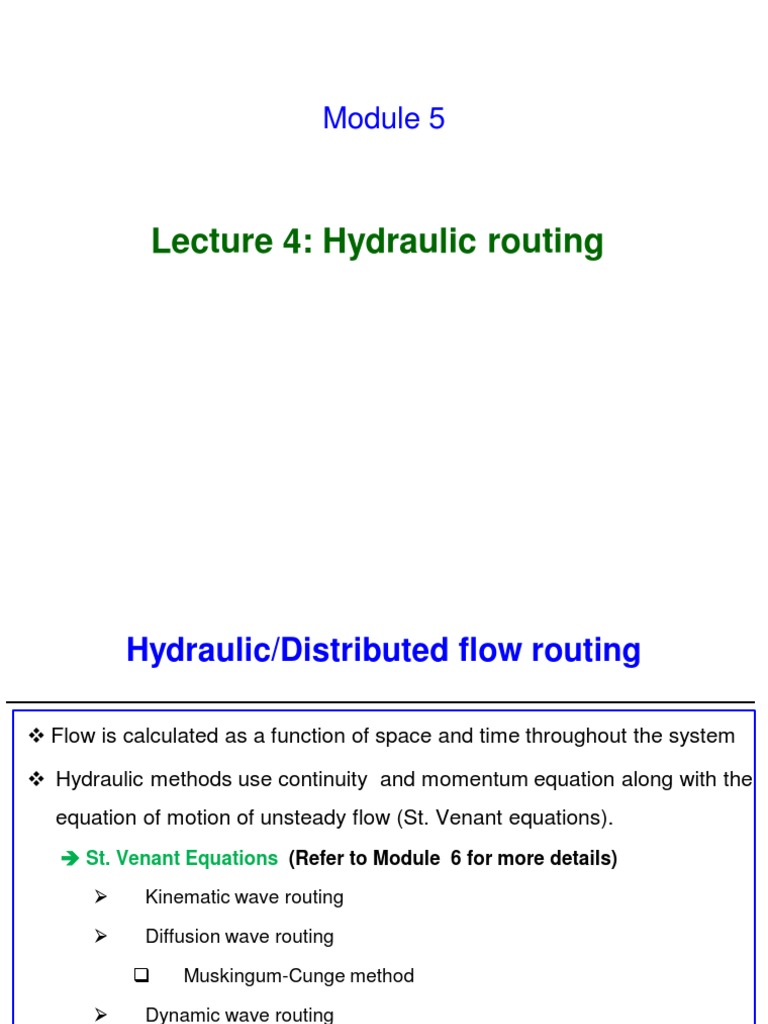 Flood Routing | PDF | Soft Matter | Civil Engineering