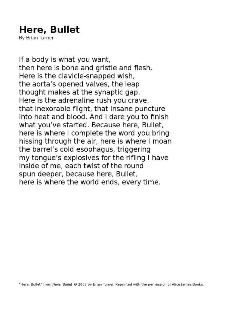 Bullet Poem | PDF | Religion & Spirituality