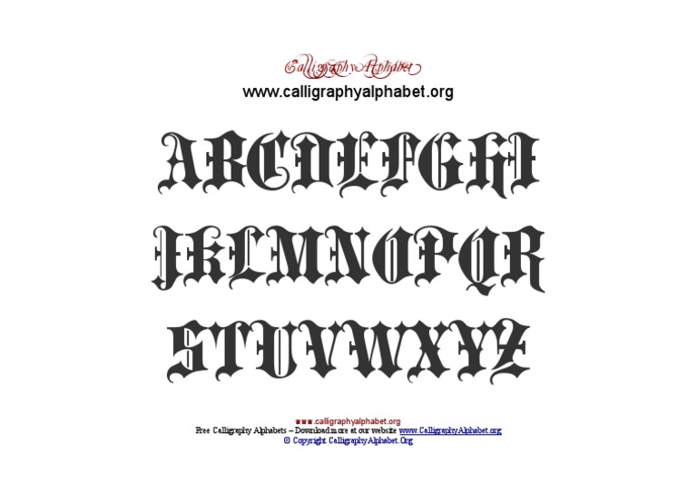 Calligraphy Chart | PDF