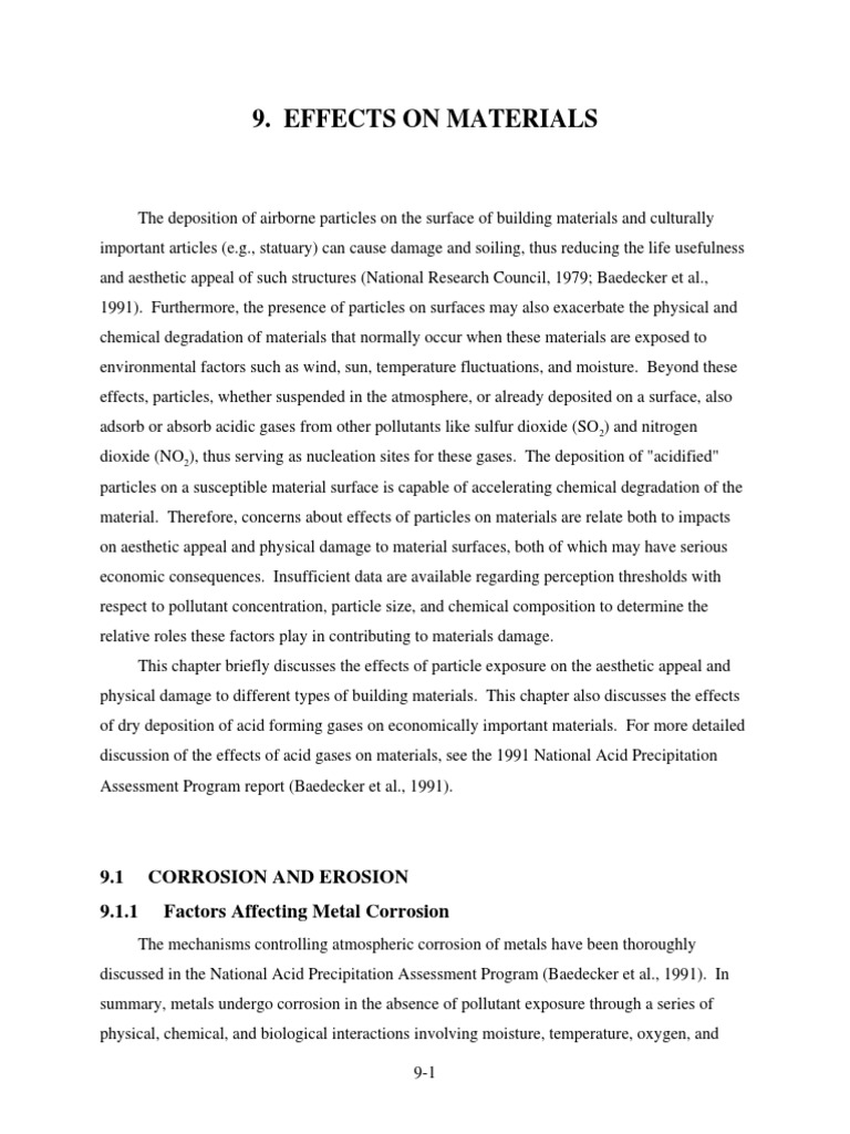 Effects On Materials | PDF | Corrosion | Rust