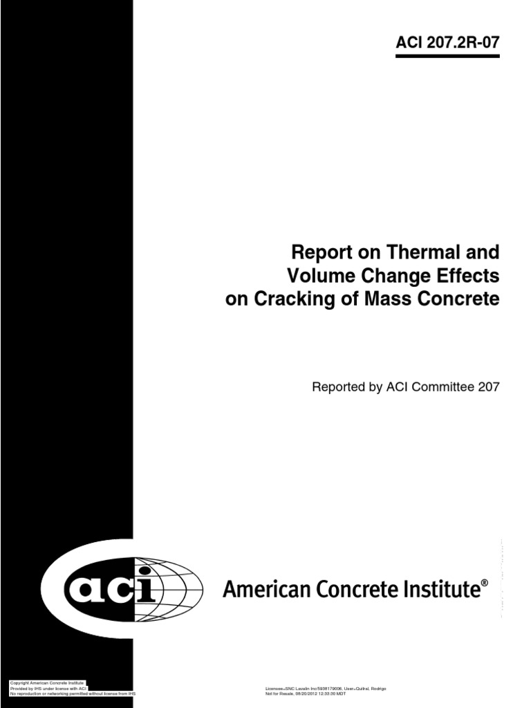 Aci 207.2R-7 | PDF | Ultimate Tensile Strength | Strength Of Materials