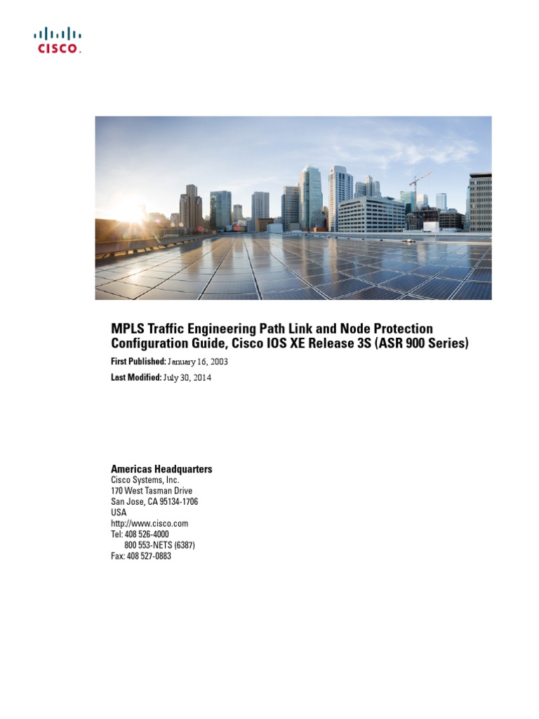Mpls Traffic Engineering Path Link And Node Protection Configuration
