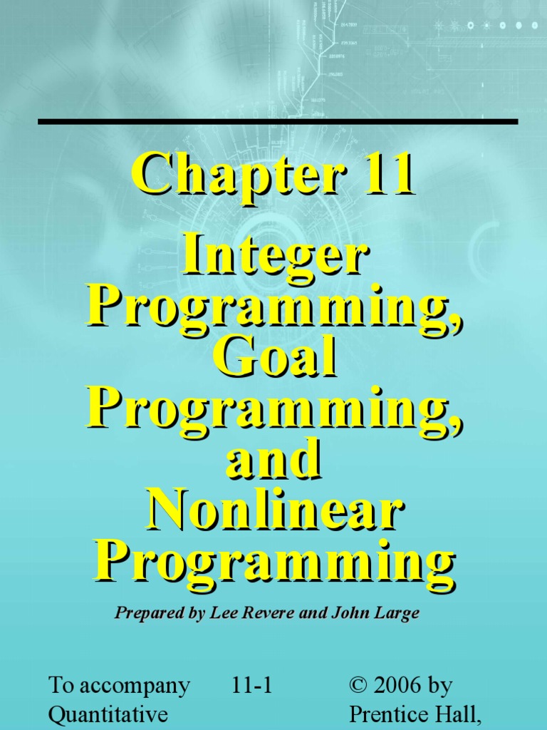 Goal Programming | PDF | Nonlinear Programming | Linear Programming