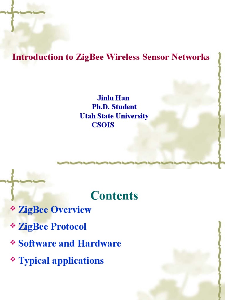 Introduction To ZigBee Wireless Sensor Networks | PDF | Computer Network | Network Architecture