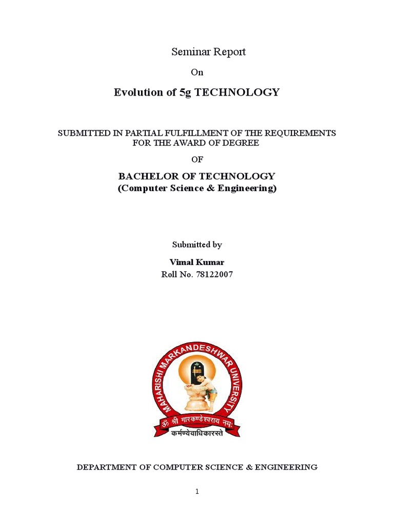 5g Technology Seminar Report | PDF | 3 G | Cloud Computing