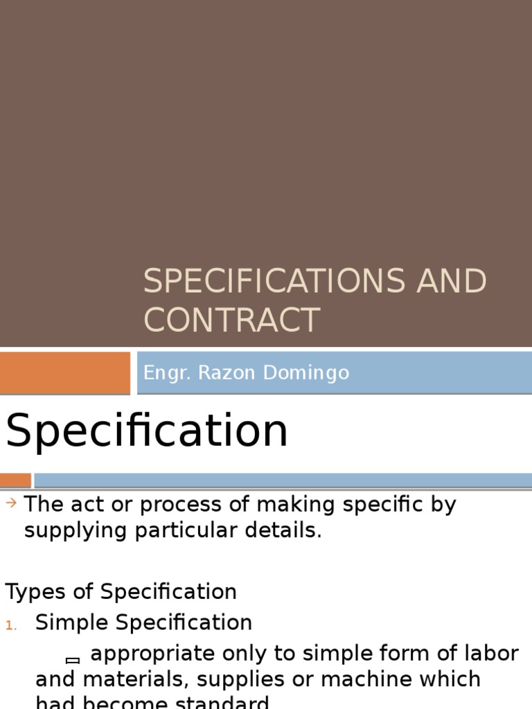 Contracts and Specifications | PDF | Drainage | Concrete