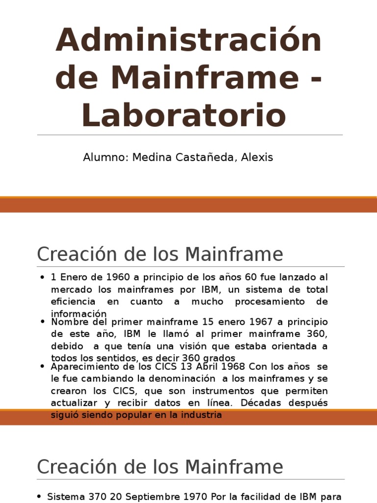 Historia de Los Mainframes | PDF | Unix | Informática