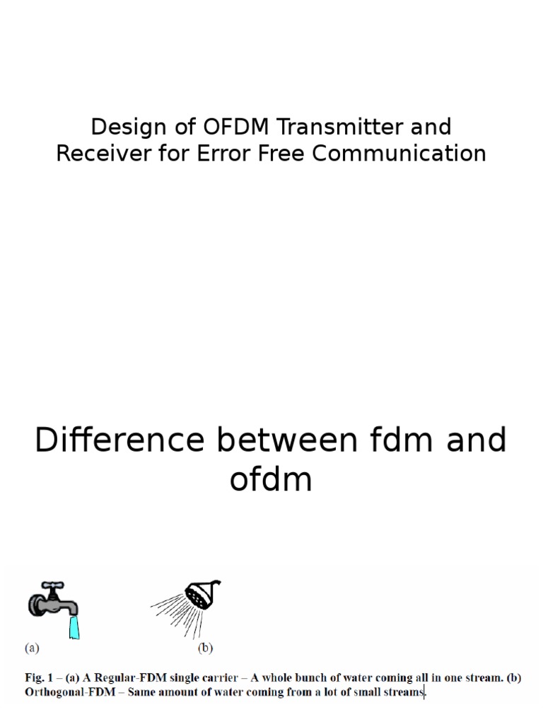 Design of OFDM Transmitter and Receiver For Error Free Communication ...
