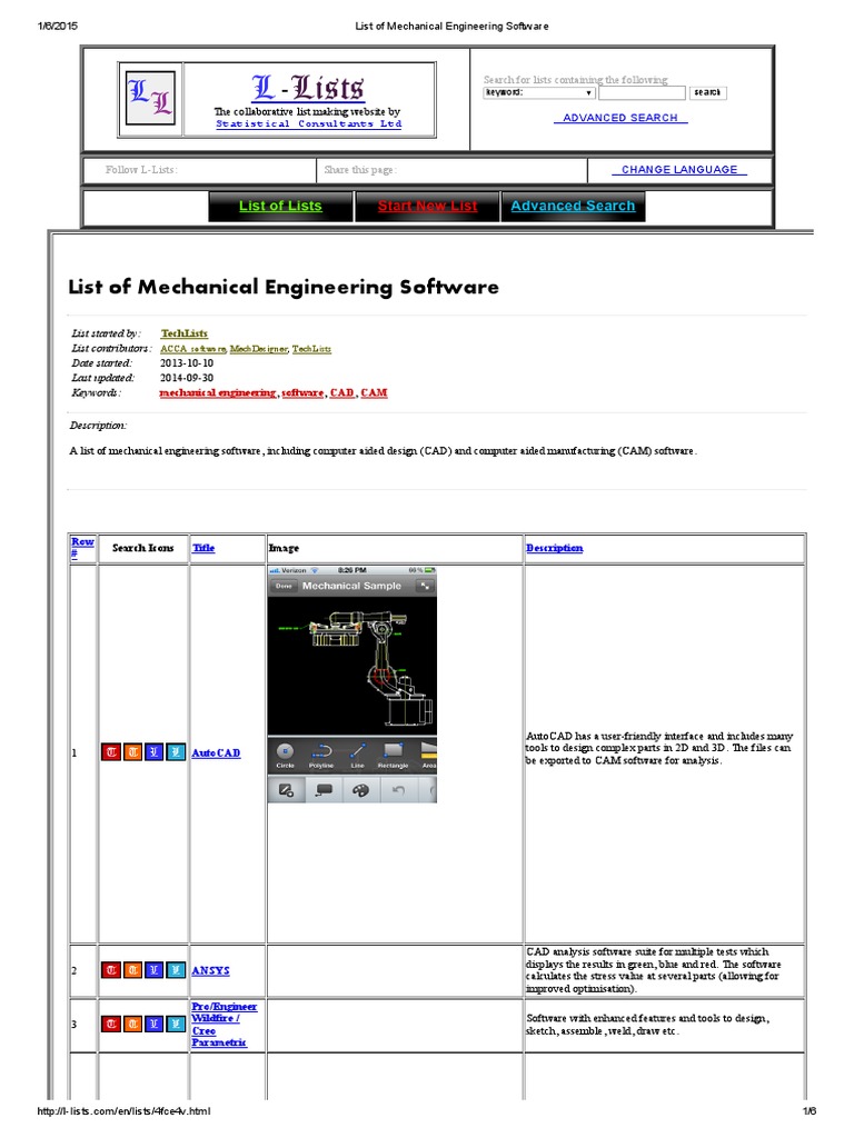 List of Mechanical Engineering Software | Computer Aided Design | Autodesk
