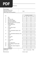 Format Cheklist Pemeriksaan Kendaraan Operasional Perusahaan | PDF