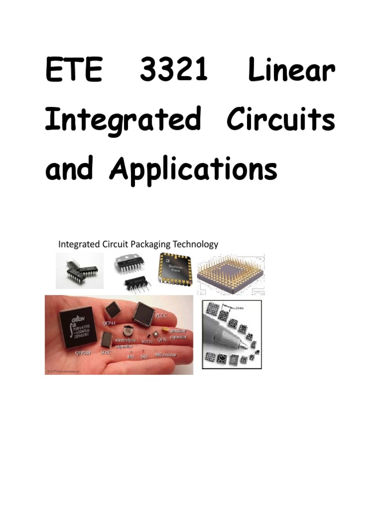 LIC Unit 1 and 2 PDF | PDF | Operational Amplifier | Integrated Circuit